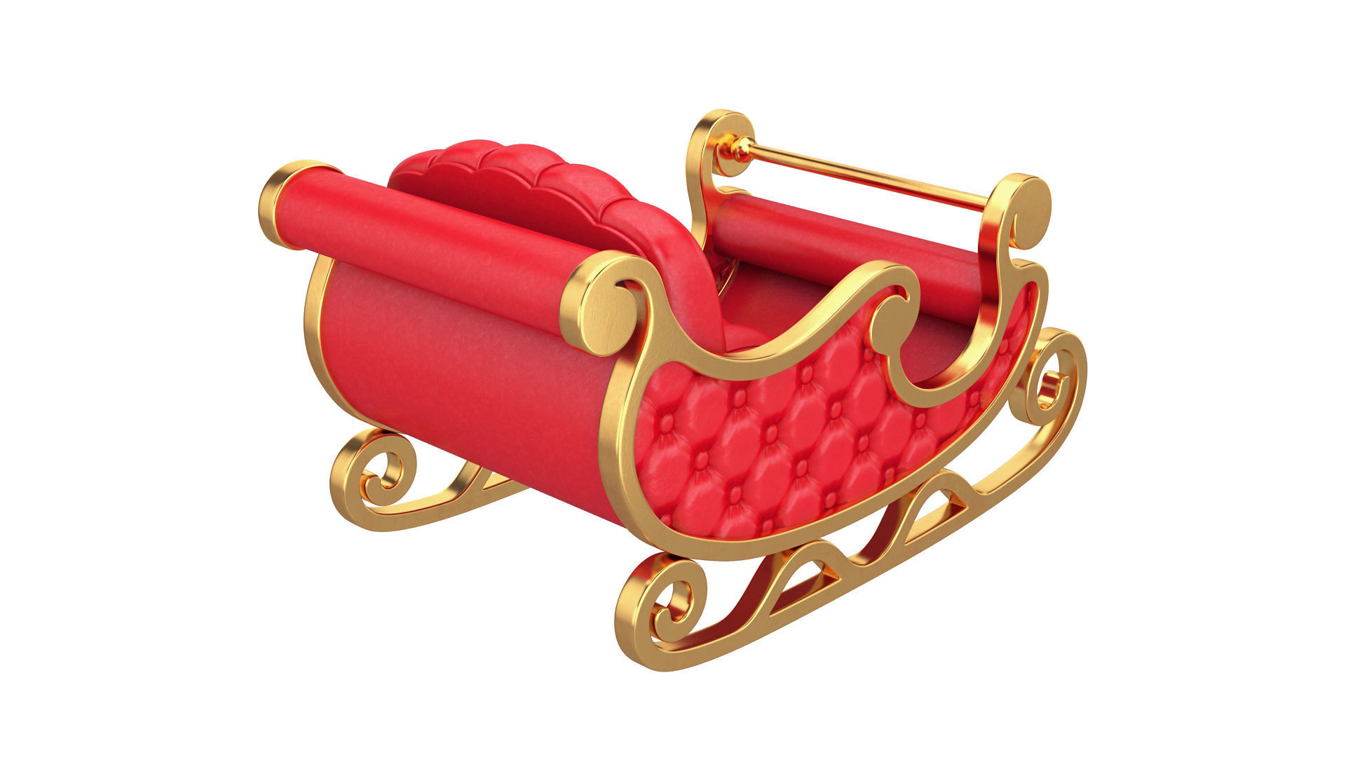 Santa sleigh 3D model | CGTrader