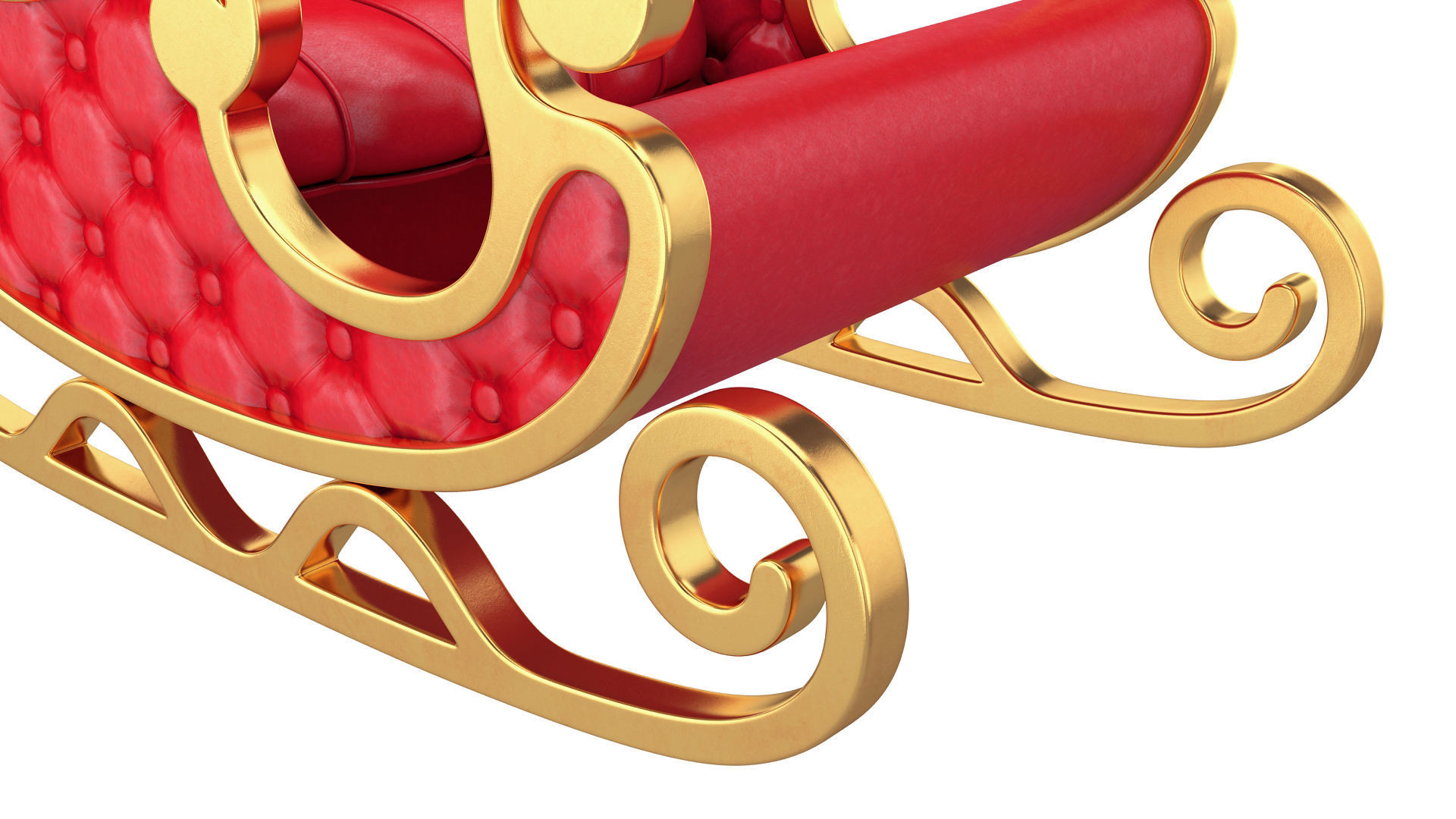 Santa sleigh 3D model | CGTrader
