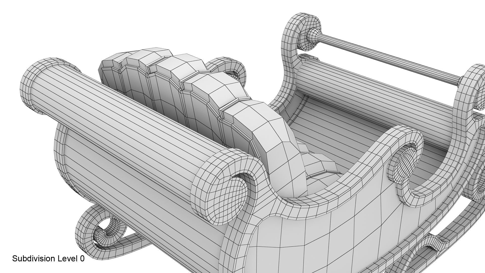 Santa sleigh 3D model | CGTrader
