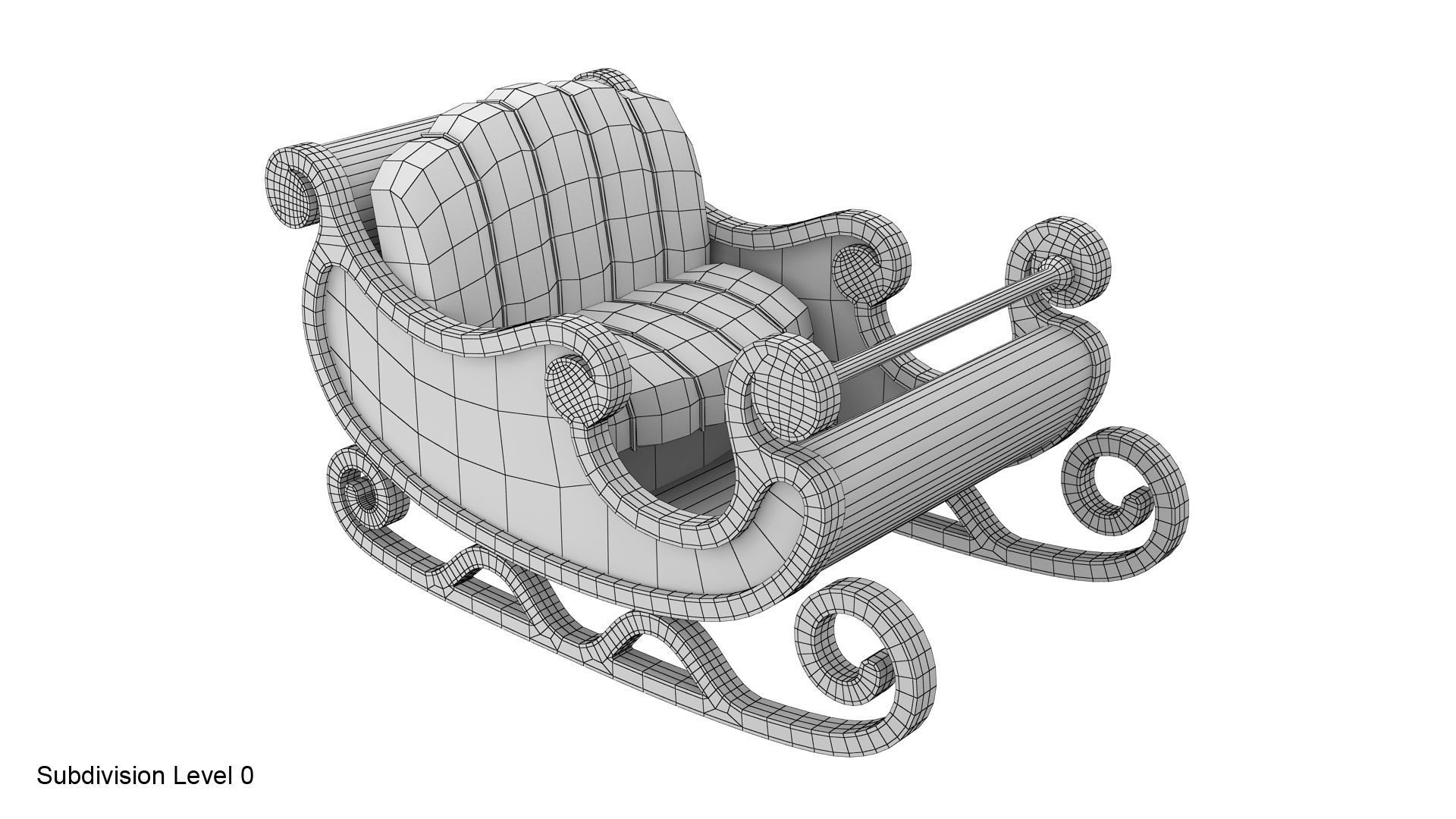 Santa sleigh 3D model | CGTrader