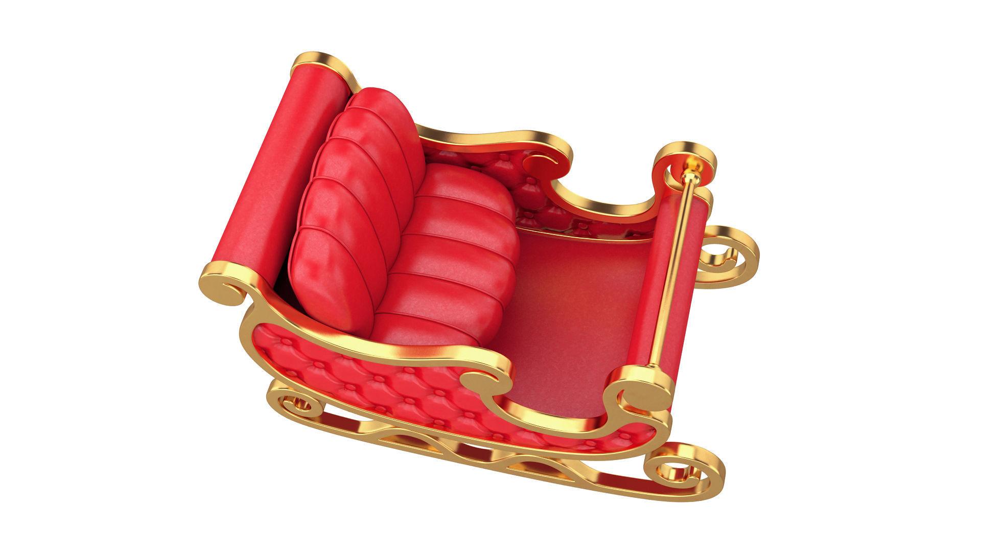 Santa sleigh 3D model | CGTrader