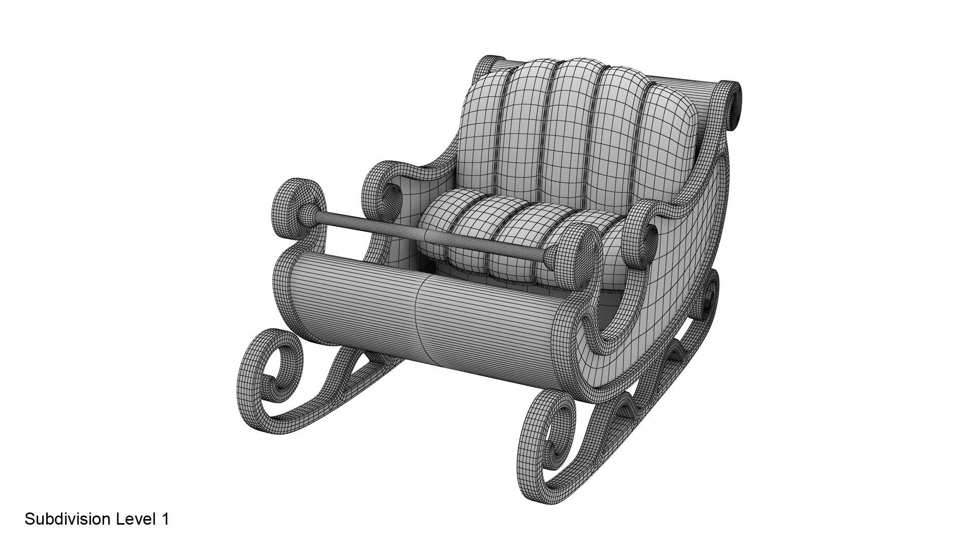 Santa sleigh 3D model | CGTrader