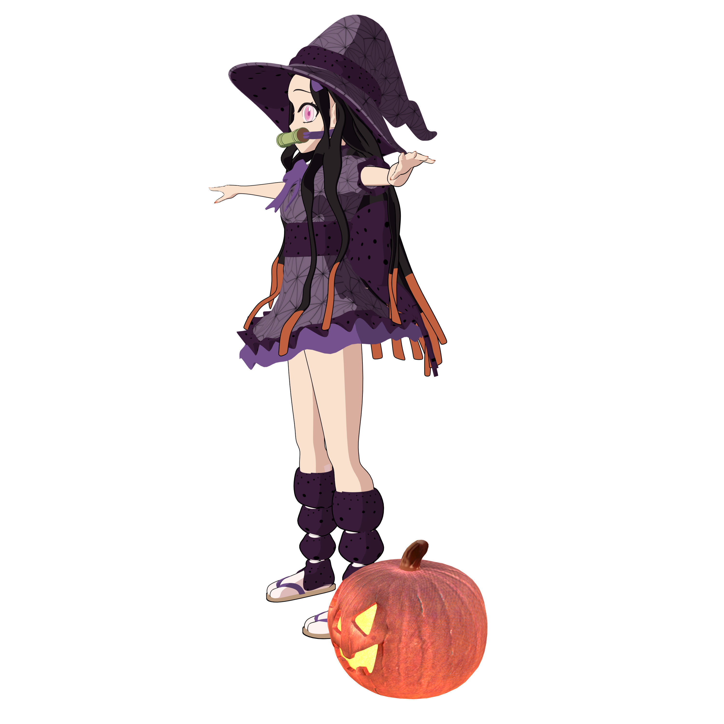 3D model Nezuko Halloween VR / AR / low-poly | CGTrader