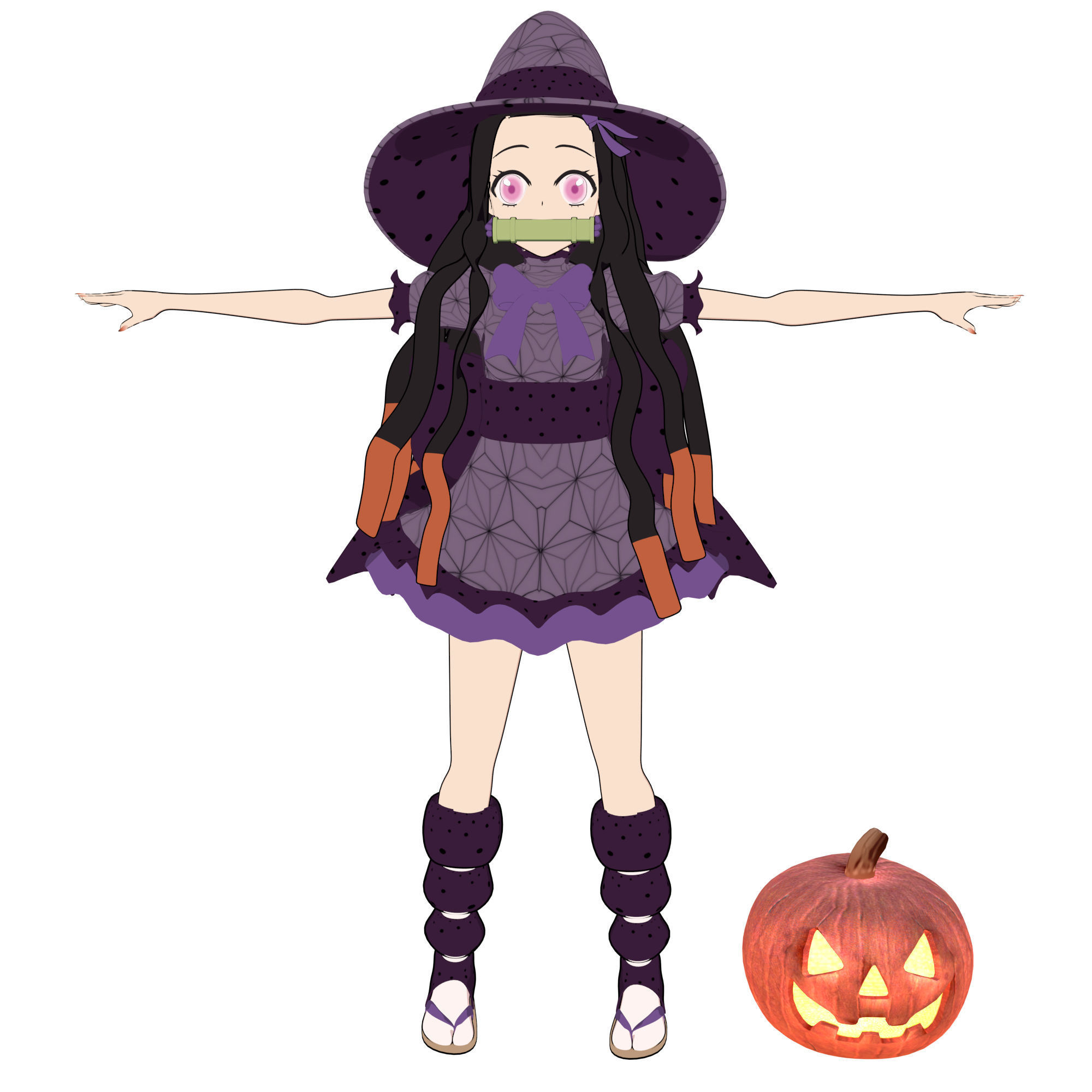 3D model Nezuko Halloween VR / AR / low-poly | CGTrader