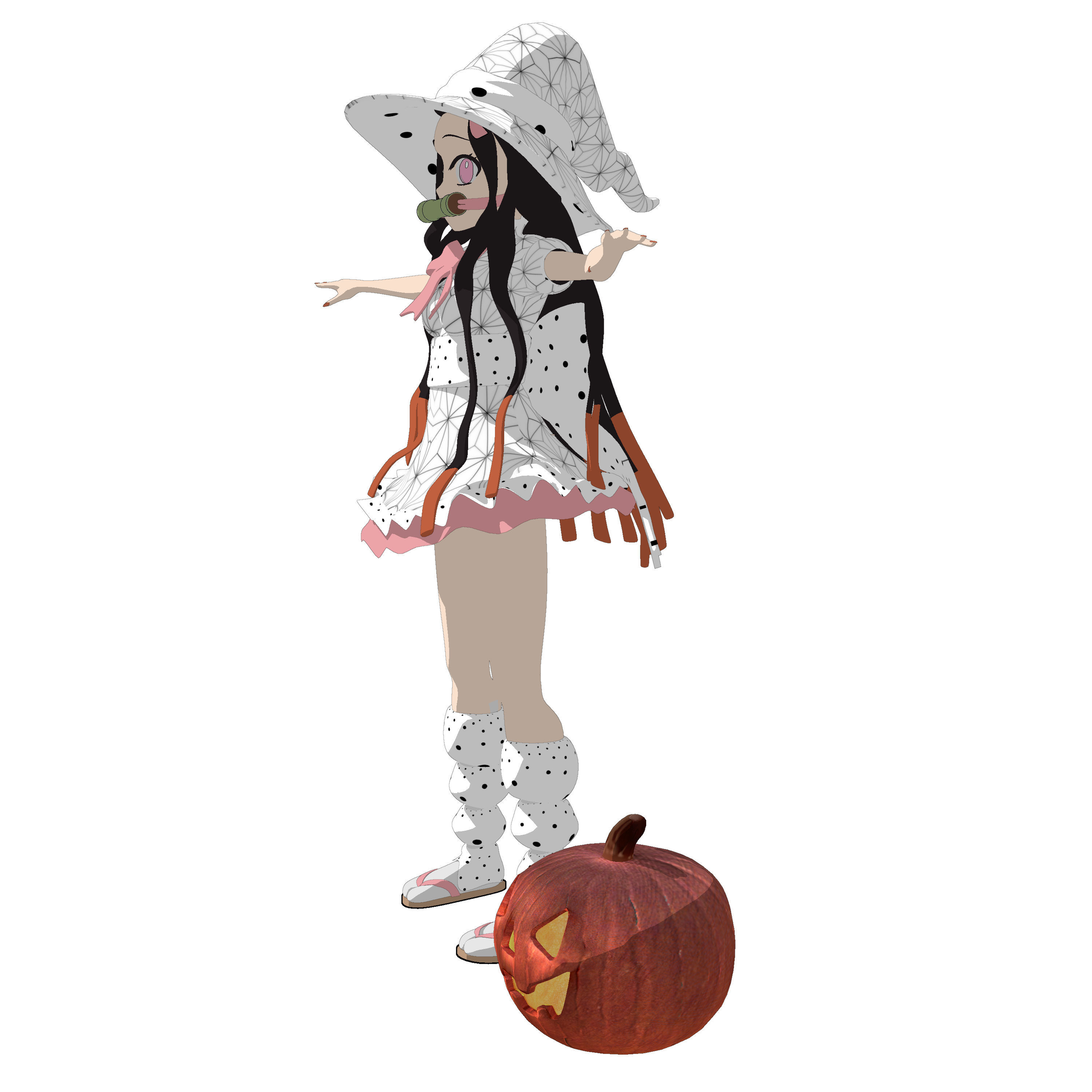 3D model Nezuko Halloween VR / AR / low-poly | CGTrader