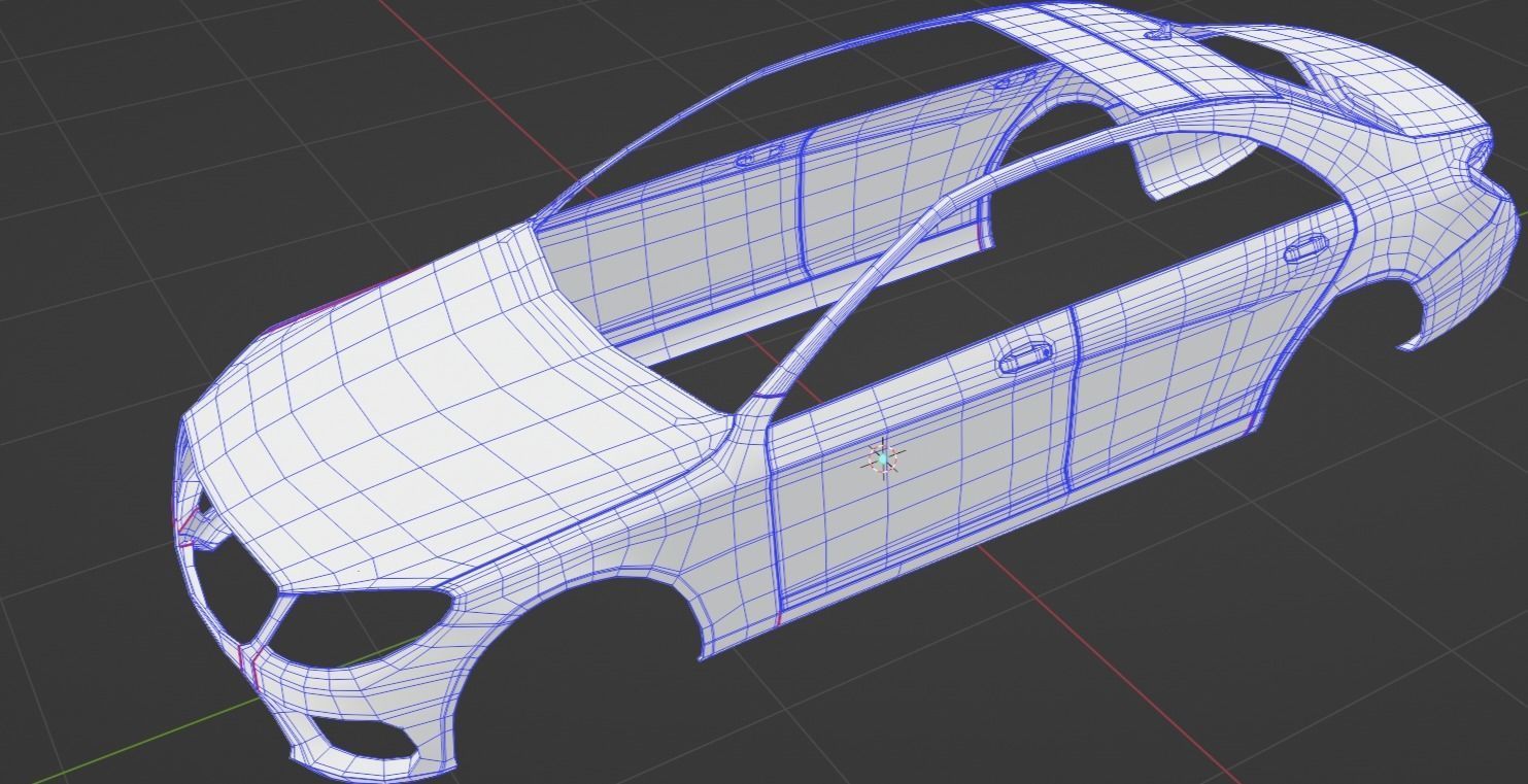 BEAT-UP CAR free VR / AR / low-poly 3D model | CGTrader