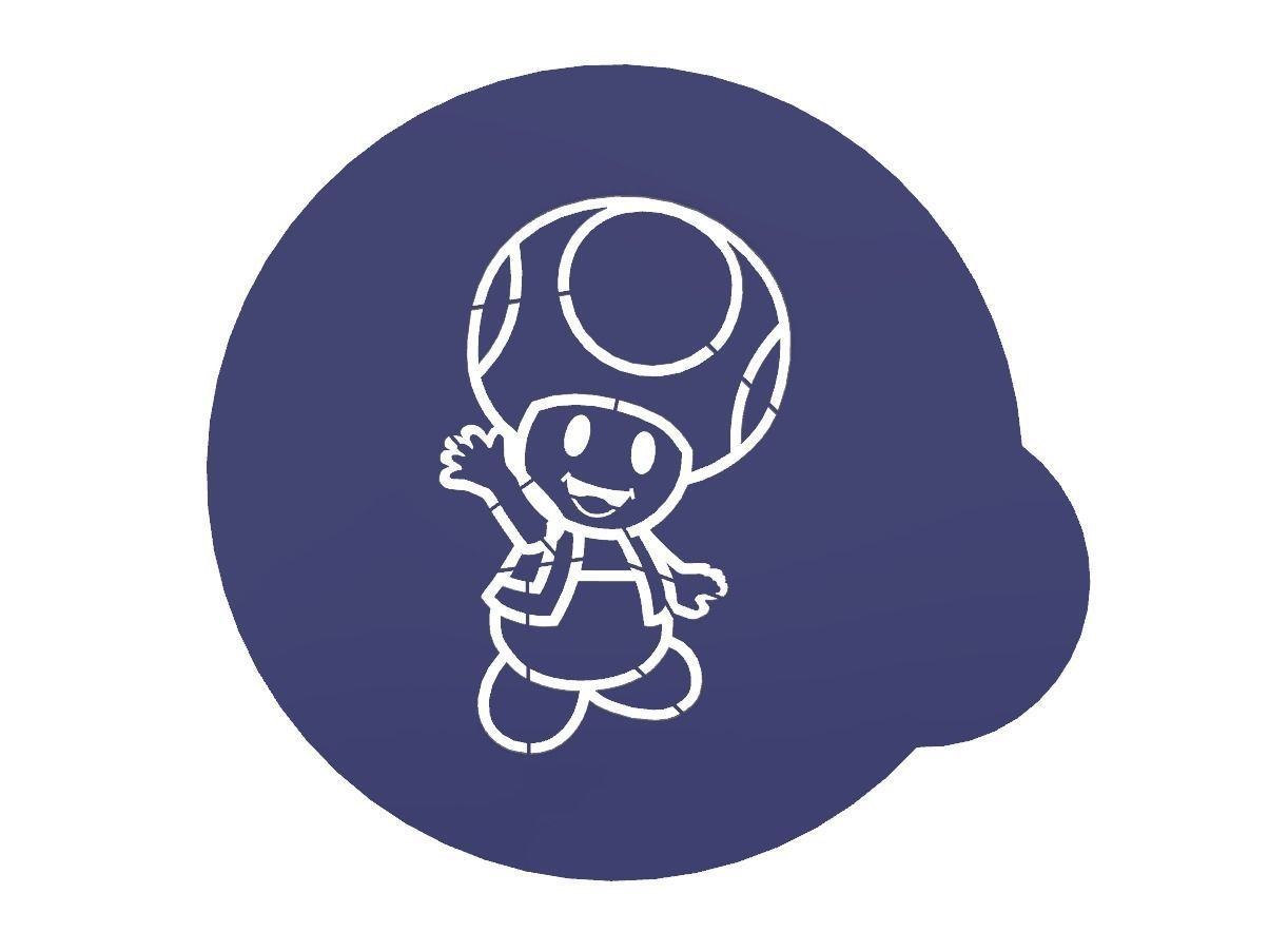 Toad coffee stencil free 3D model 3D printable | CGTrader