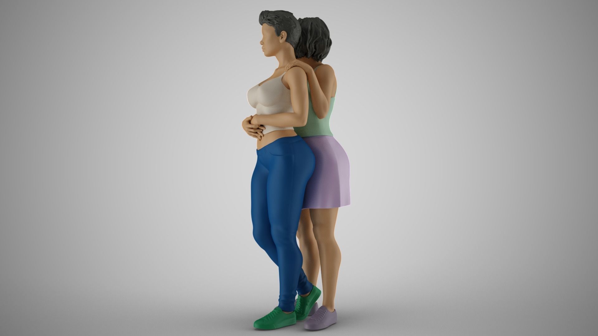 Two Friends 3D model 3D printable | CGTrader