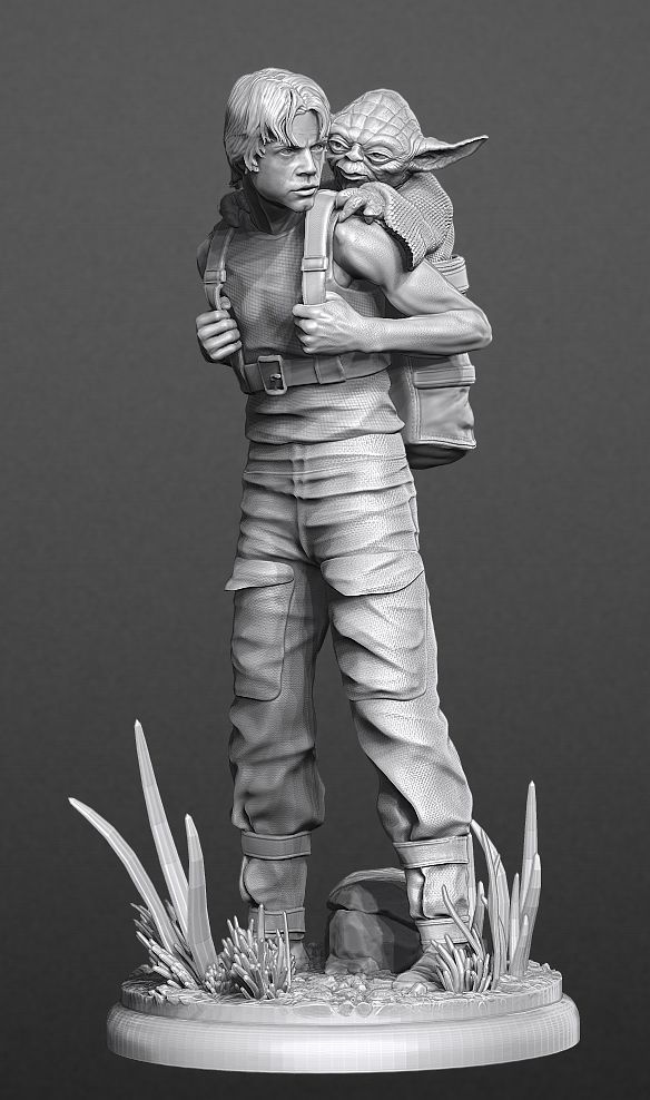 Luke Skywalker Training 3D model | CGTrader