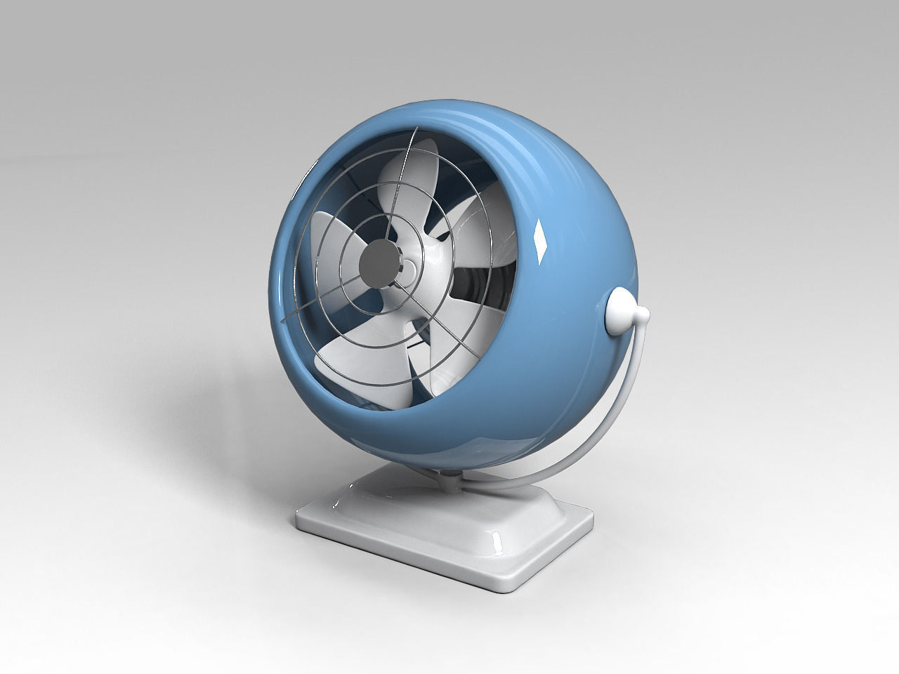 Fan cooler 3D model rigged | CGTrader