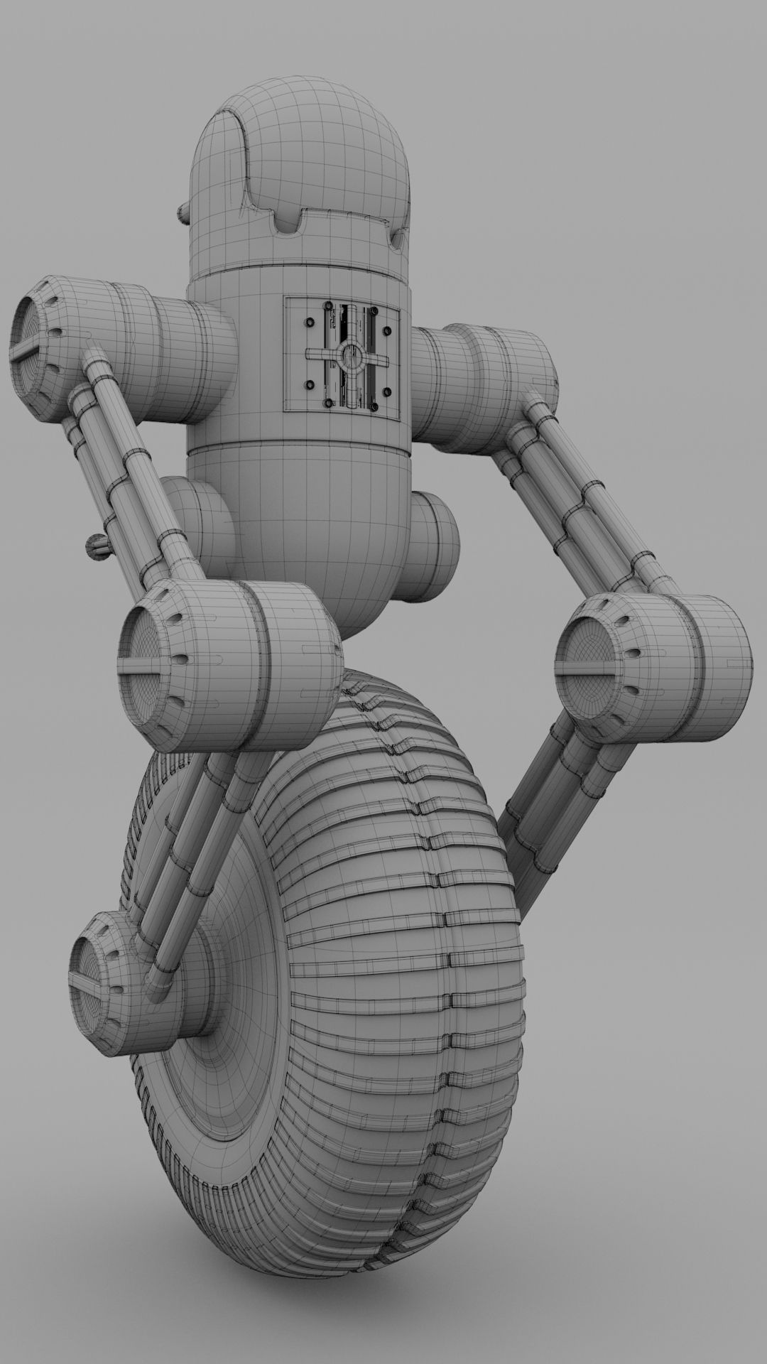 Robot on wheel 3D model | CGTrader