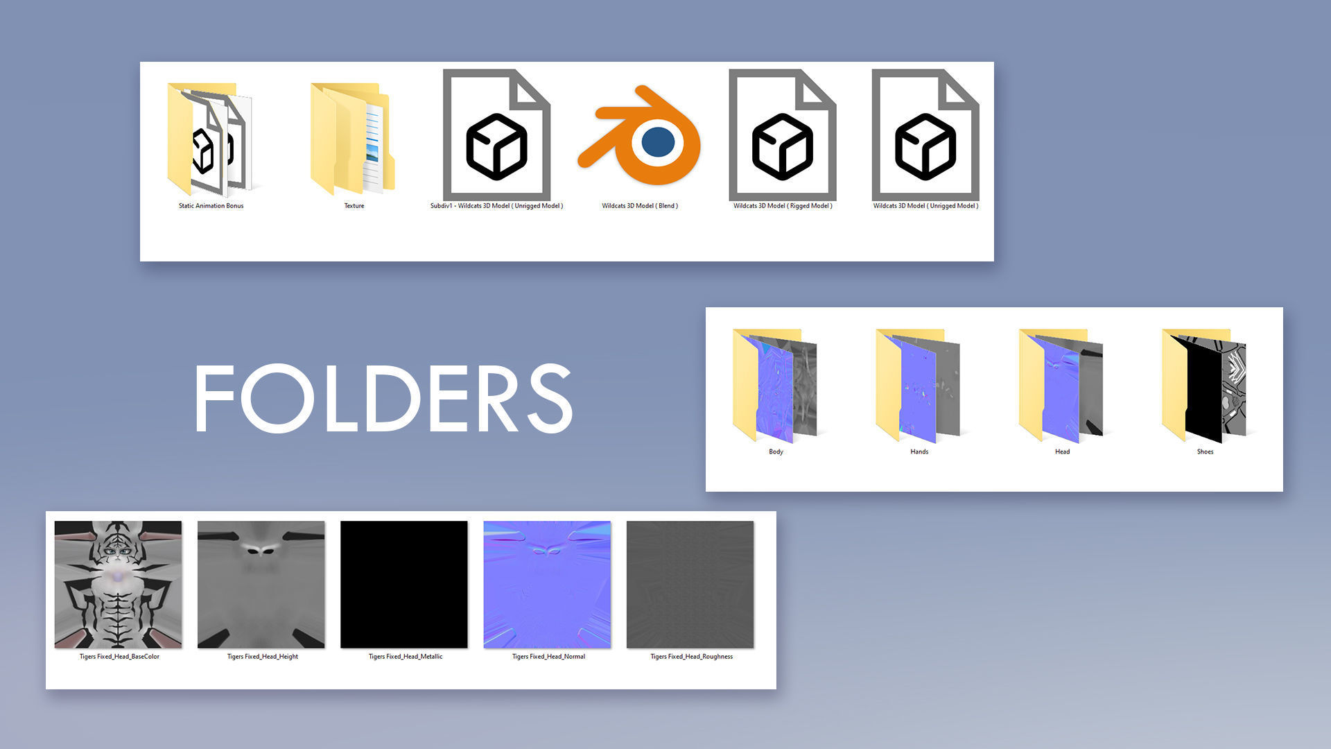 Low Poly Stylish Animal - Wildcat Pack free VR / AR / low-poly 3D model ...