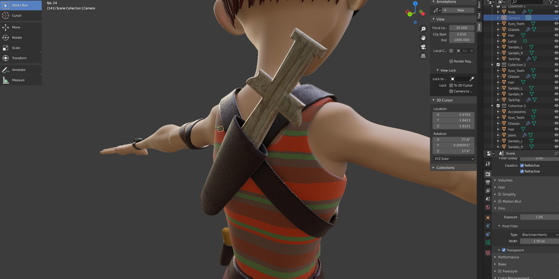 Stylized Character Boy - Blender Cycles And Eevee - Clark 3D model ...
