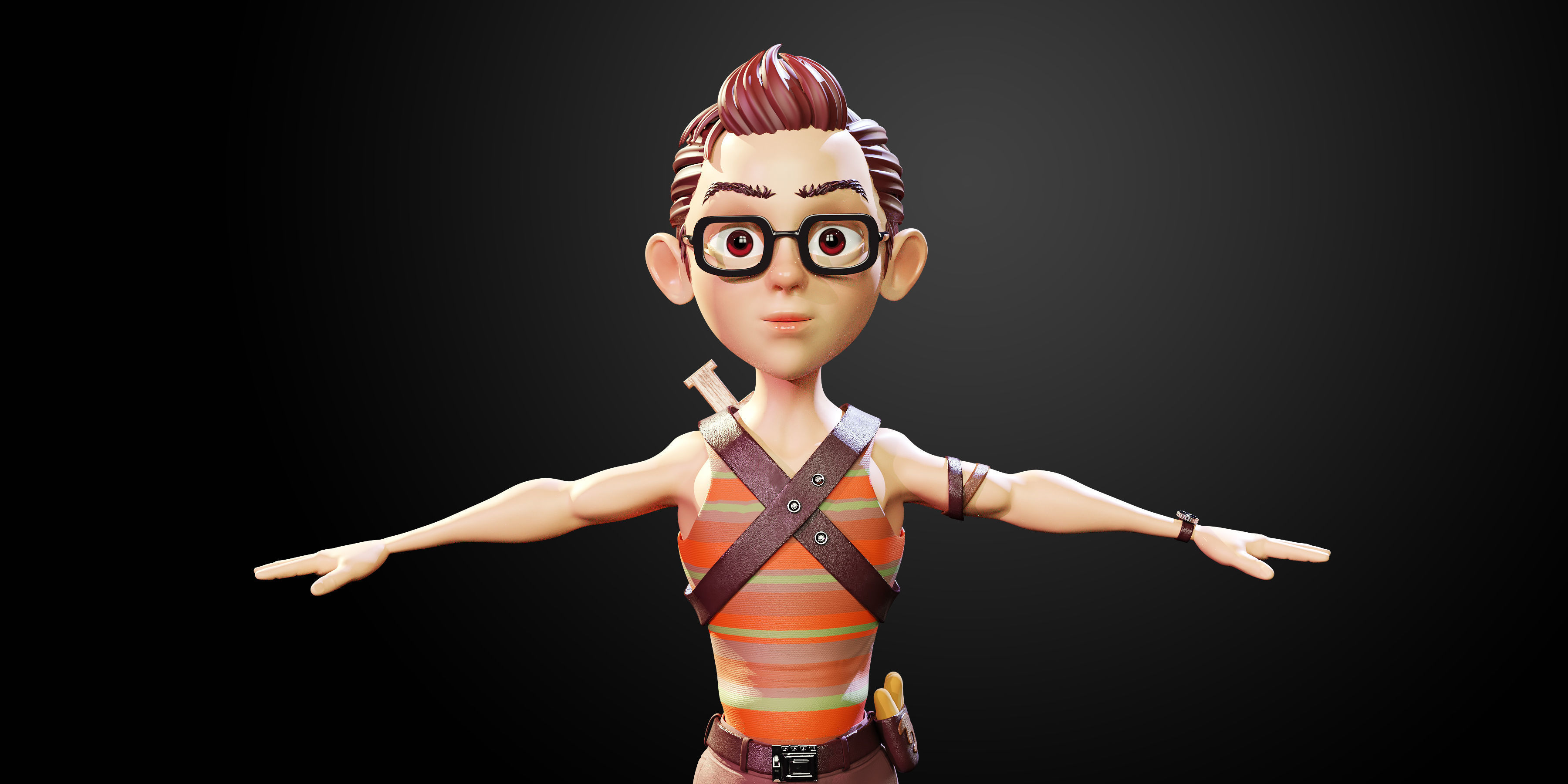 Stylized Character Boy - Blender Cycles And Eevee - Clark 3D model ...