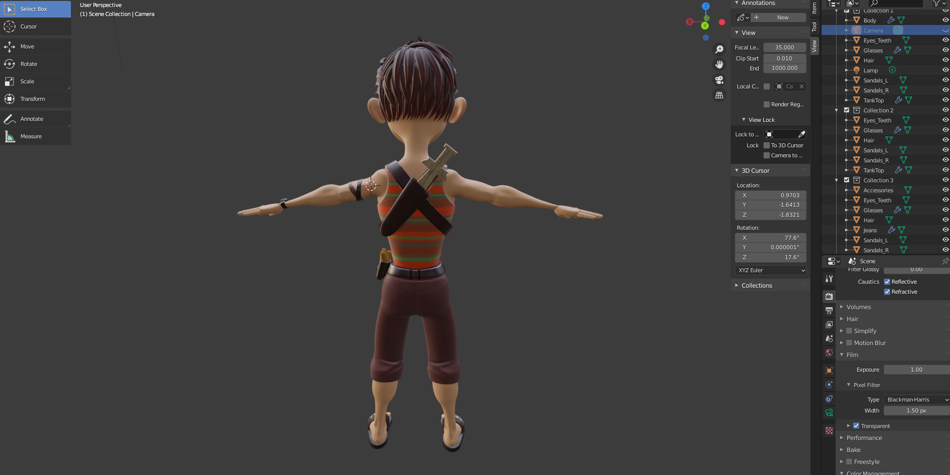 Stylized Character Boy - Blender Cycles And Eevee - Clark 3D model ...