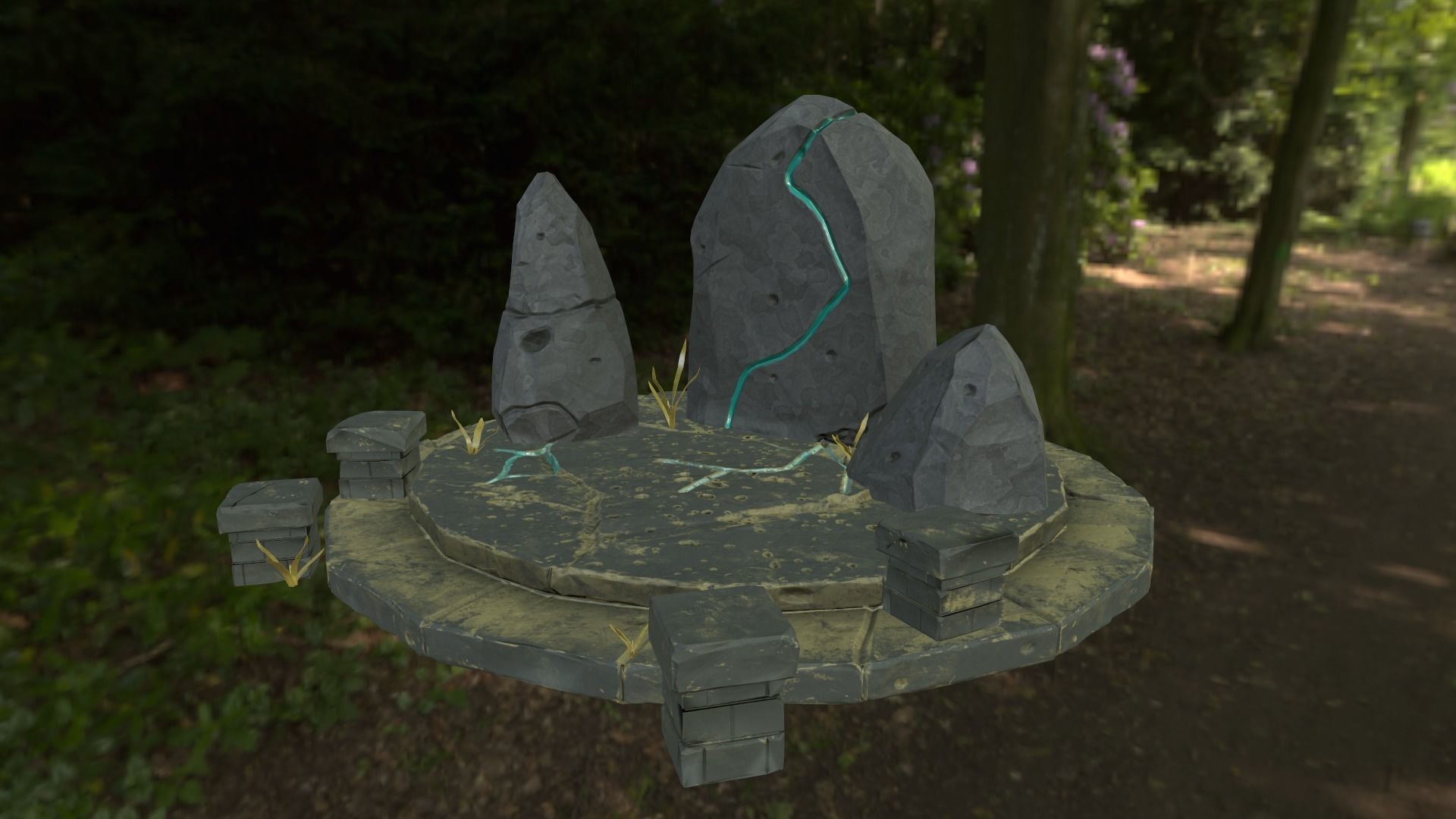 3D model 3d model of a stylized monolith VR / AR / low-poly | CGTrader