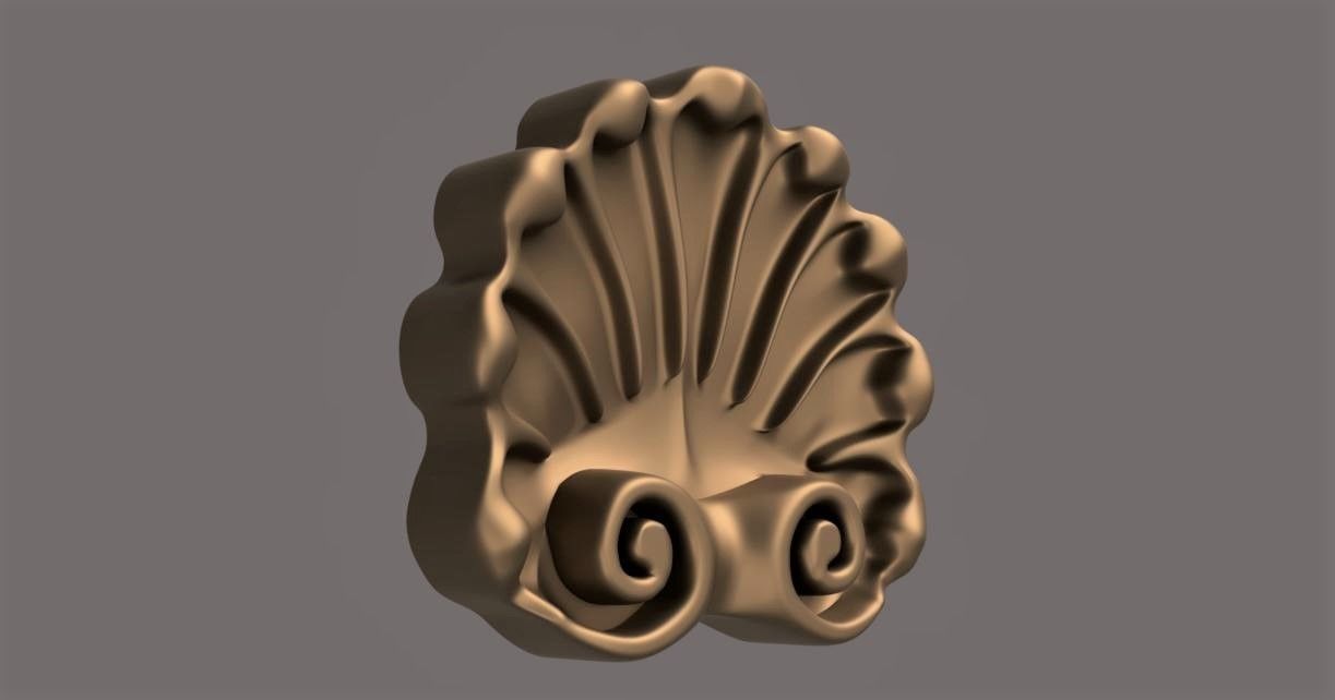 Clam Shell Ornament 3D model 3D printable | CGTrader