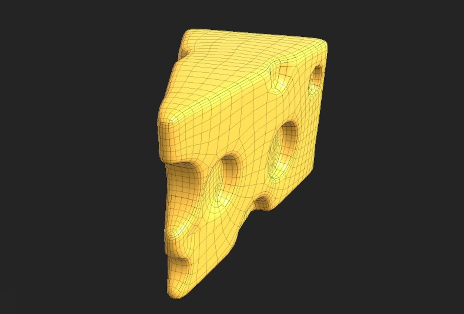 3D model Cheese piece of VR / AR / low-poly | CGTrader