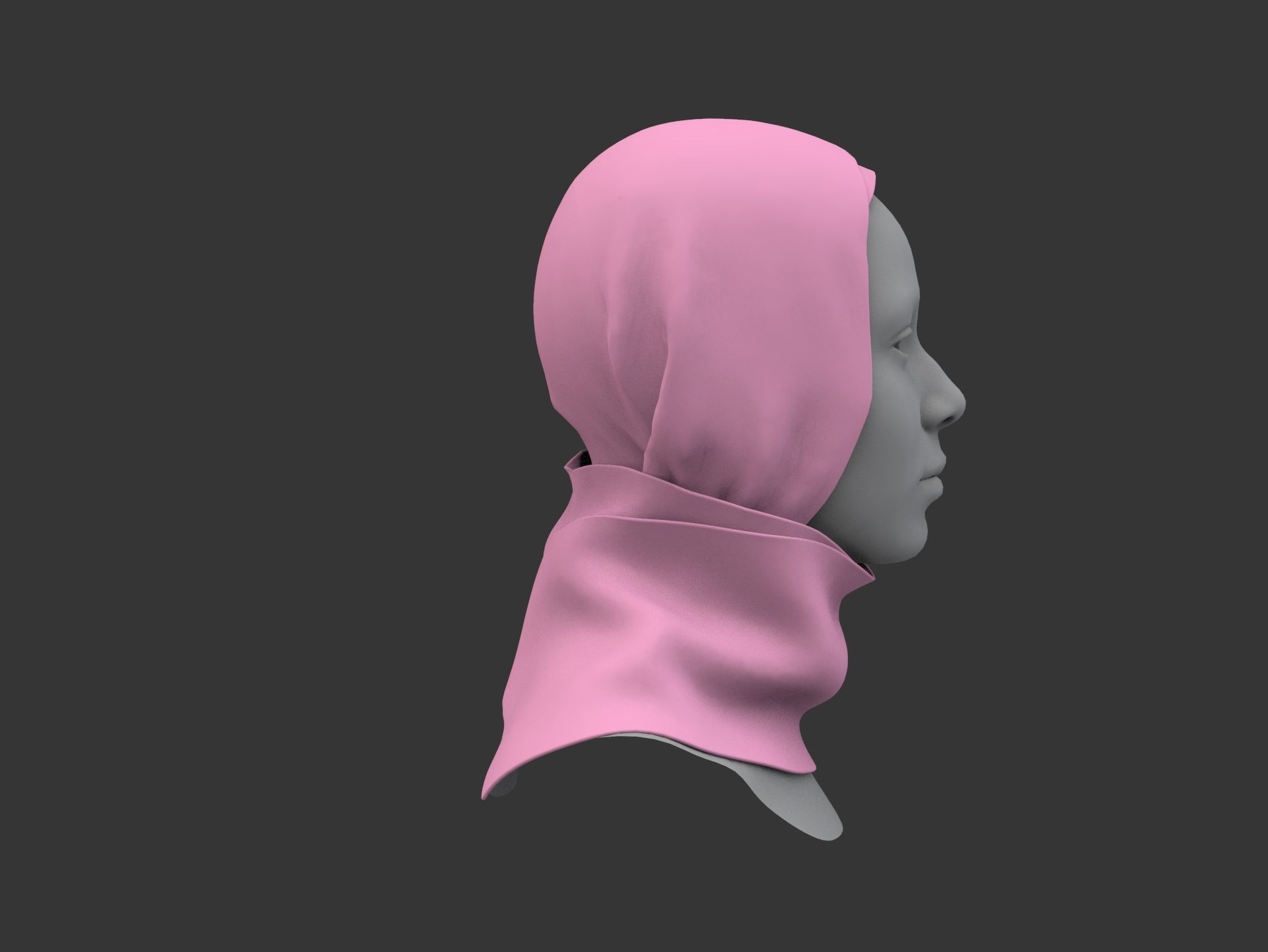 Hijab traditional headscarf for women Marvelous Designer 3D model ...