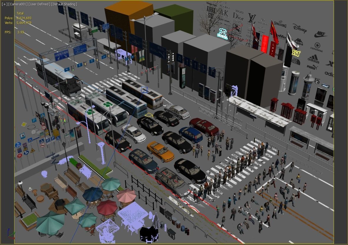 3D model Low poly street view VR / AR / low-poly | CGTrader