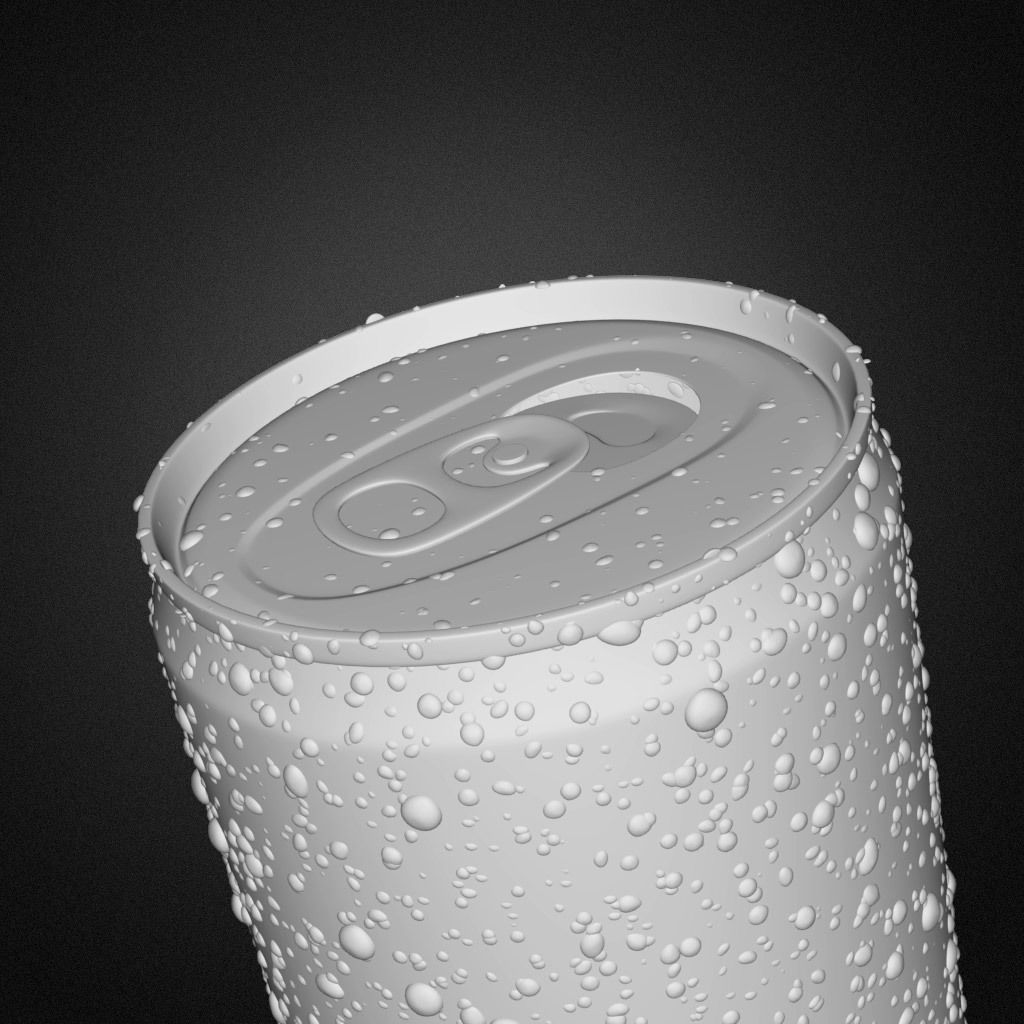 Beverage Can With Water Drops 330ml 3D model | CGTrader