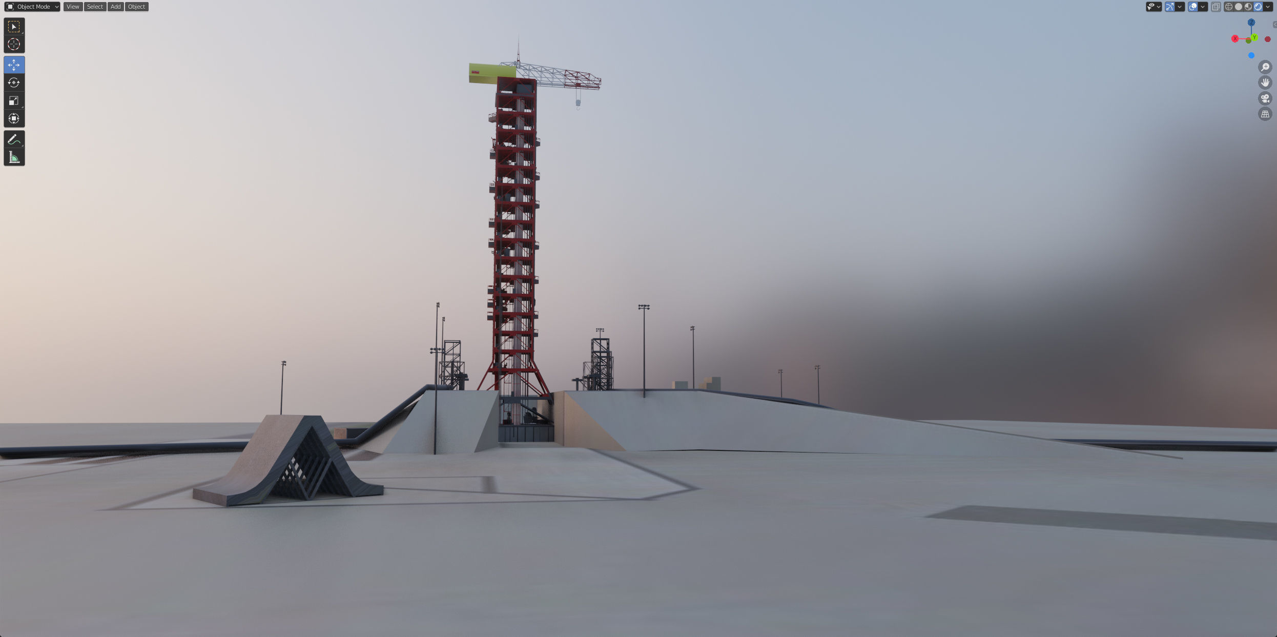 3D model NASA Apollo Launch Scene With Military Vehicle VR / AR / low ...