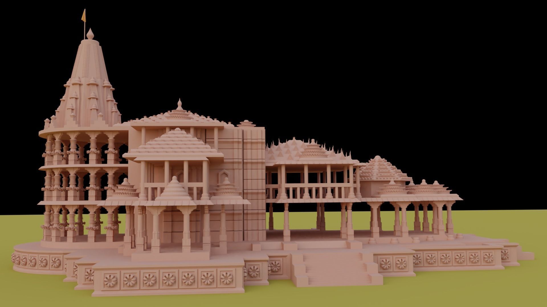 Shri Ram Mandir 3D model | CGTrader