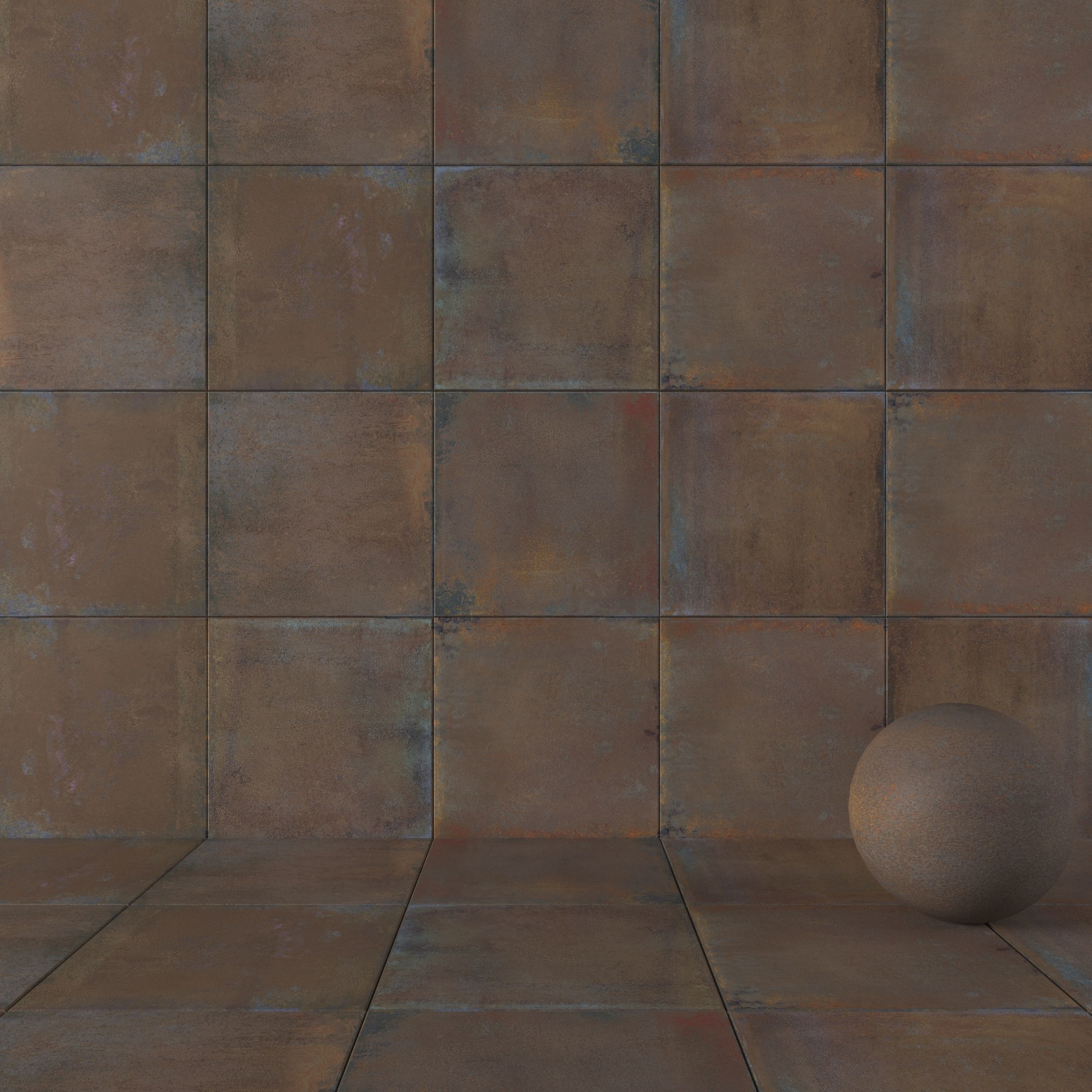 Wall Tiles Museum Iron Oxide 80x80 3D model | CGTrader