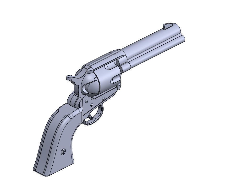 Single action army 45 revolver 3D model | CGTrader
