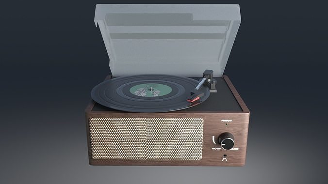 Turntable old record player free 3D model | CGTrader