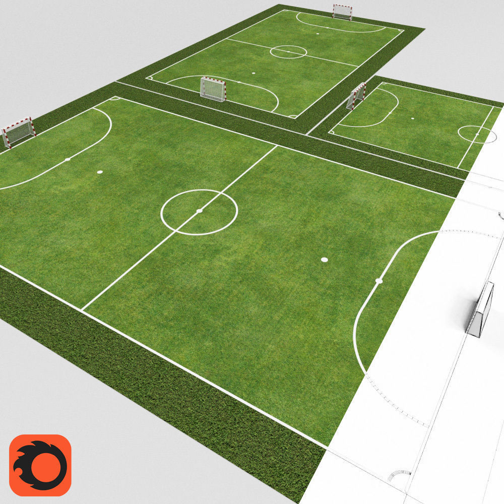 Football mini Fields free 3D model | CGTrader