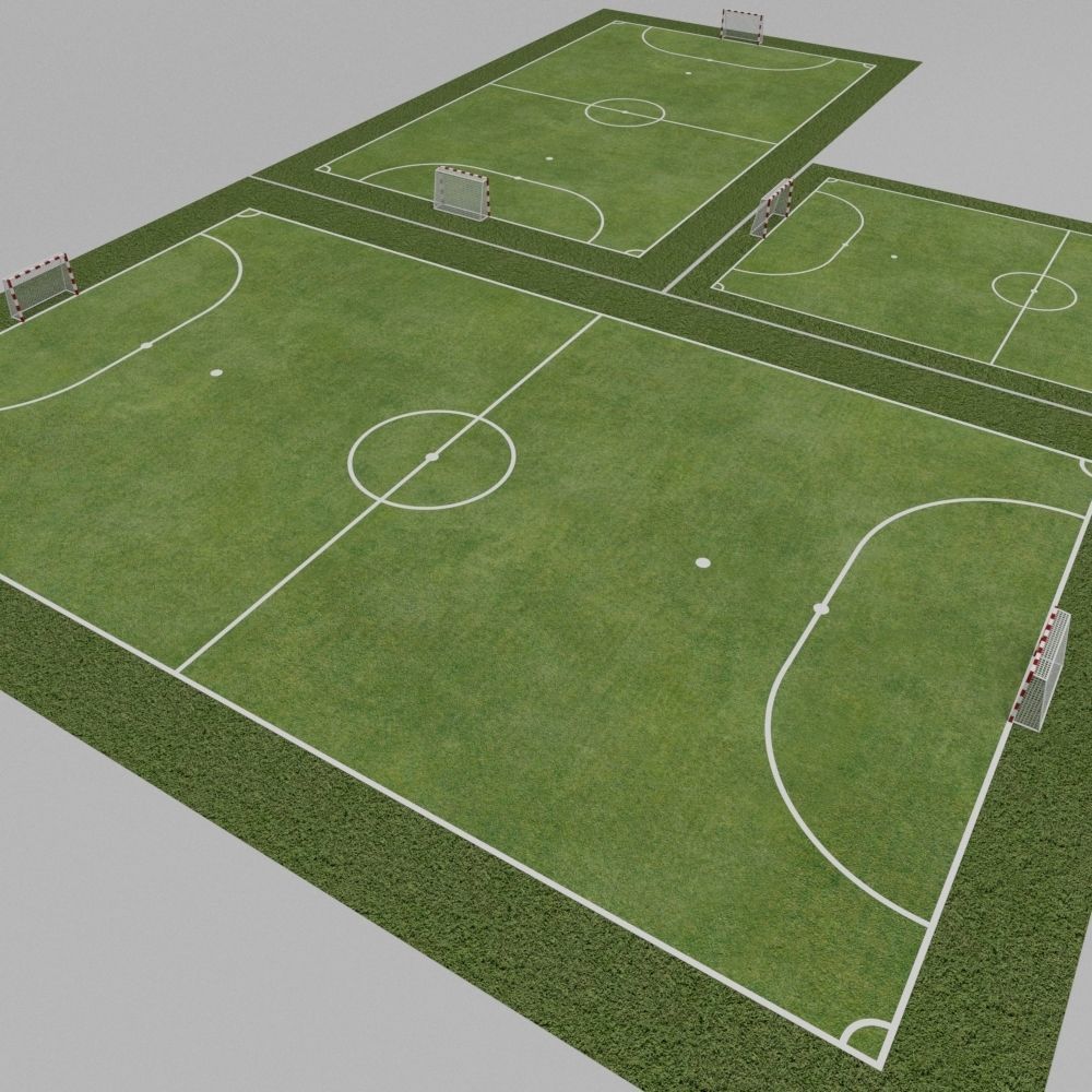 Football mini Fields free 3D model | CGTrader