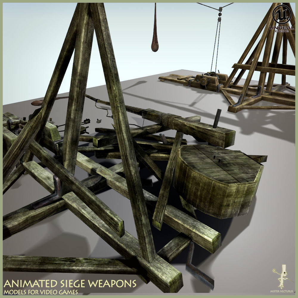 3D model Animated Siege Weapons VR / AR / low-poly | CGTrader