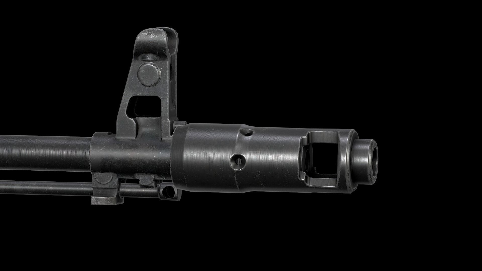 3D model AK - Muzzle - AK74 Muzzle Std VR / AR / low-poly | CGTrader