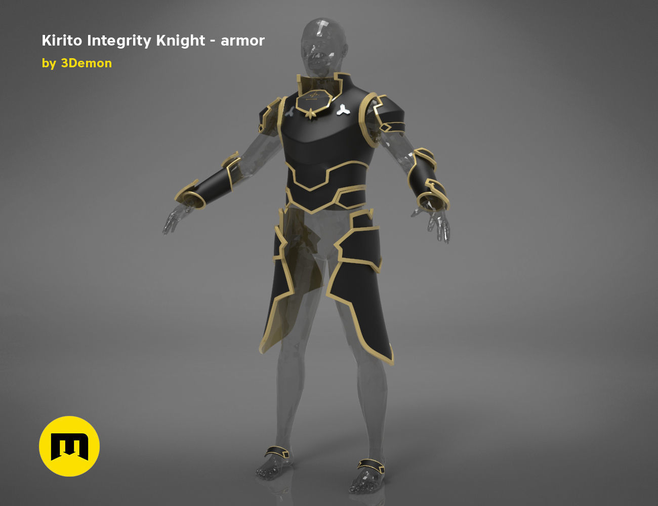Kirito armor - Integrity Knight 3D model 3D printable | CGTrader