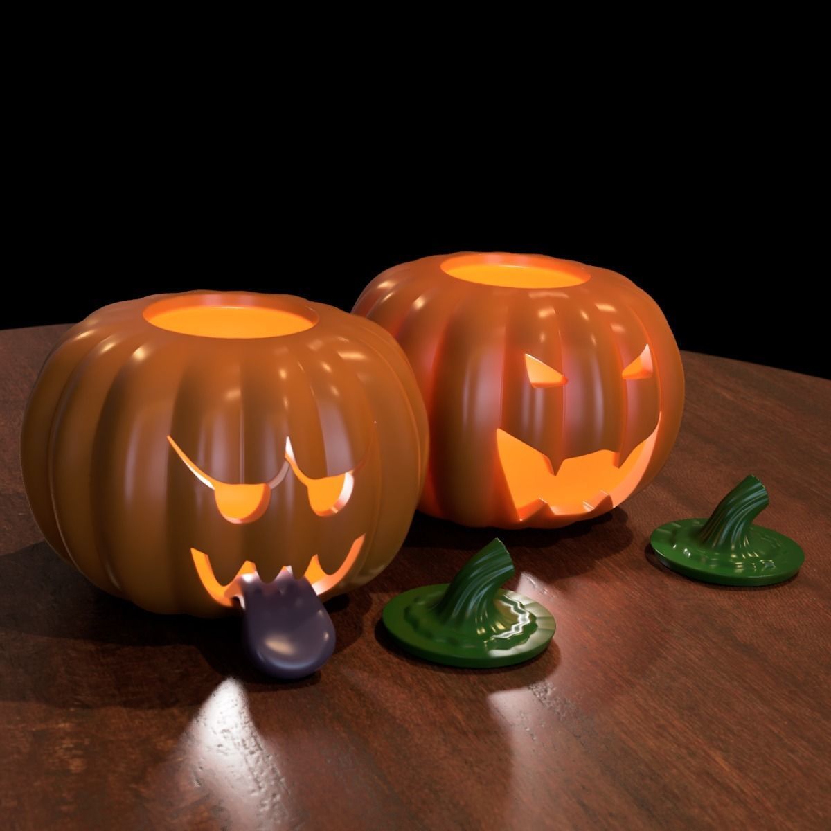 Boo and Bowser Pumpkins 3D model 3D printable | CGTrader
