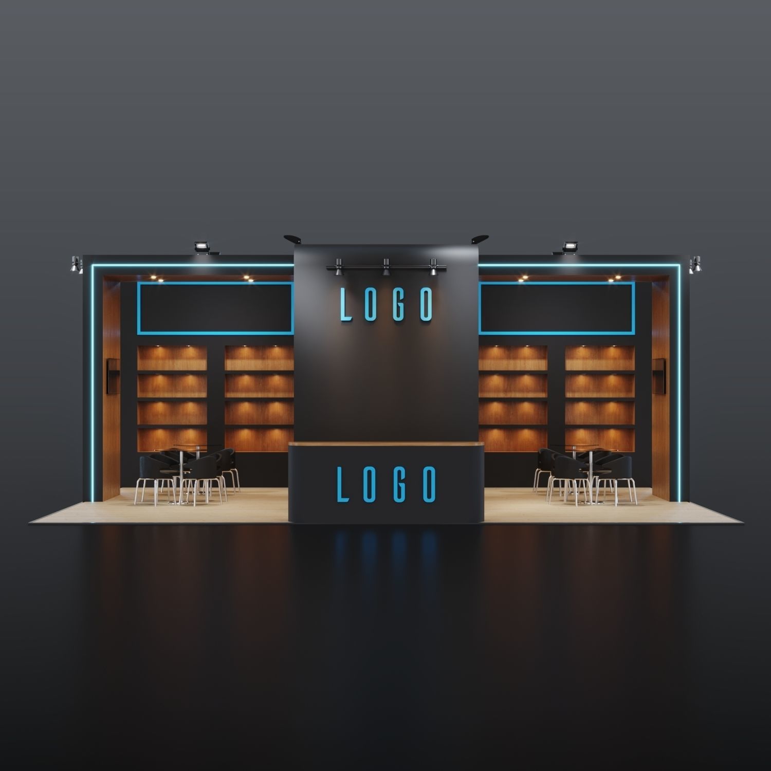 3D model Exhibition Booth Design vol001 VR / AR / low-poly | CGTrader