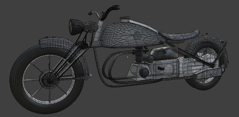 3D model Black MotorCycle VR / AR / low-poly | CGTrader