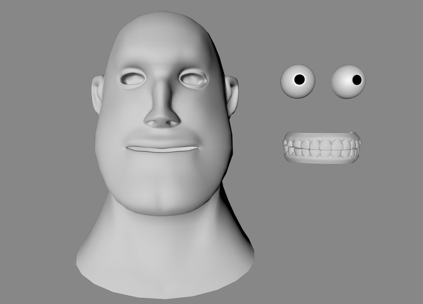 Male cartoon base mesh 3D model | CGTrader