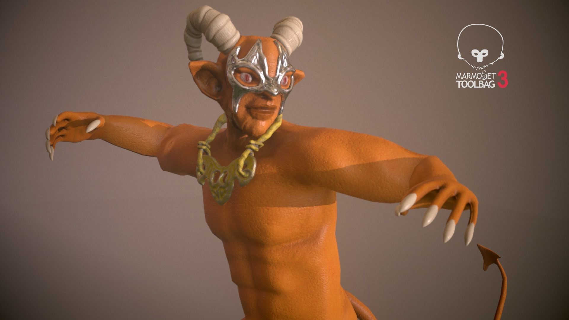 3D model Devil Monster low polygon VR / AR / low-poly | CGTrader