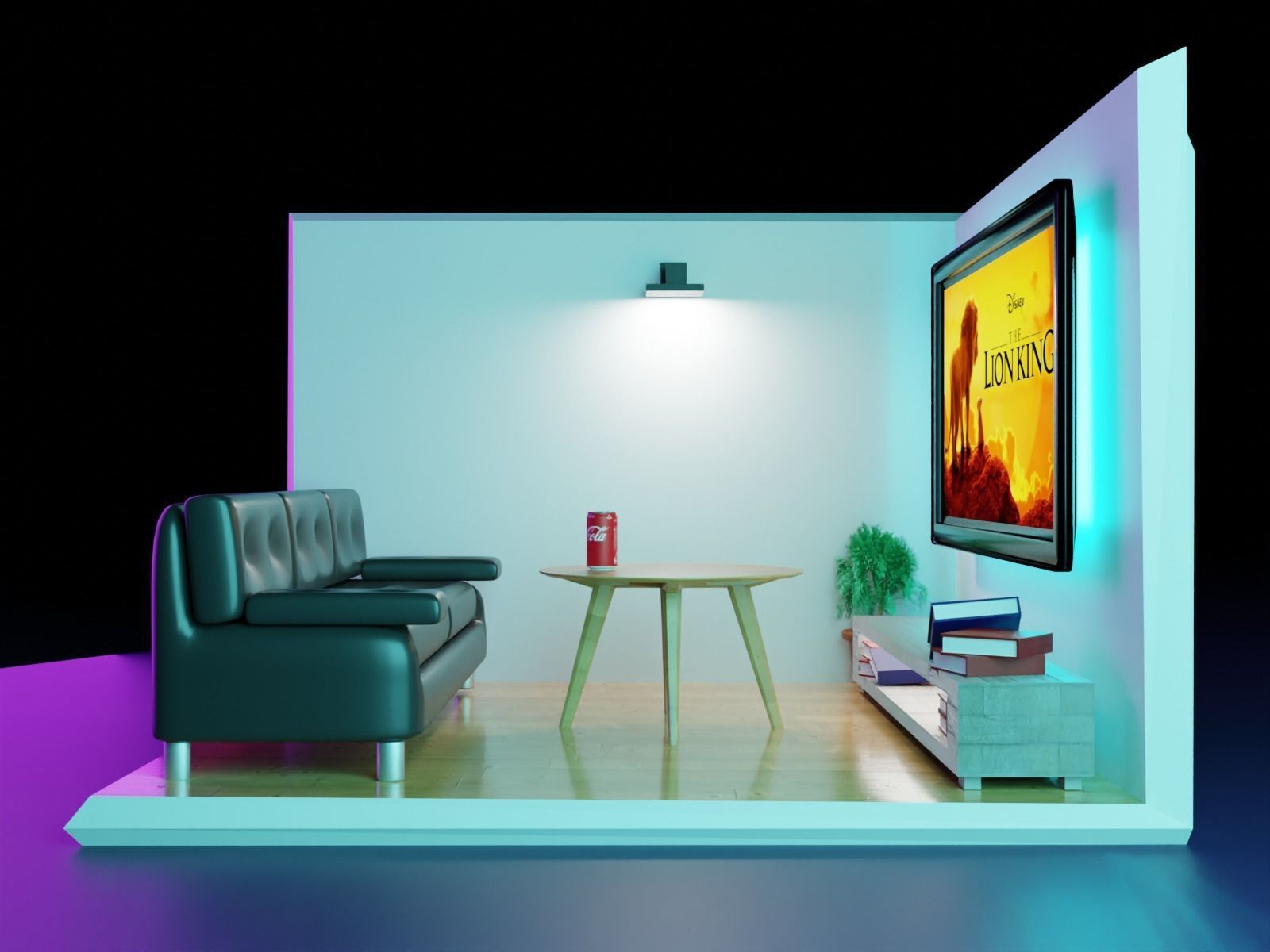 Realistic living room 3D model 3D model | CGTrader