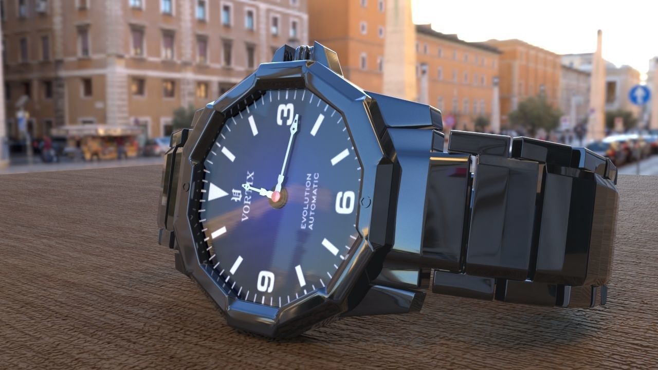 3D Watch Model on table in city 3D model | CGTrader