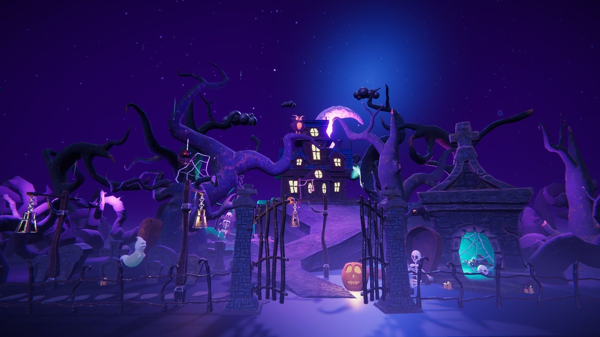 3D model Cartoon spooky low poly 3D models VR / AR / low-poly | CGTrader