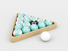 Wood Pool Triangle and Ball Set 3D model | CGTrader