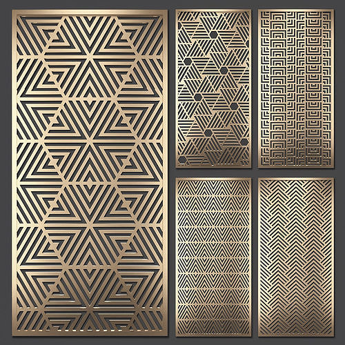 Decorative panel set 67 3D model | CGTrader