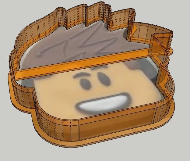 Lego Head Cookie Cutter 3D model 3D printable | CGTrader
