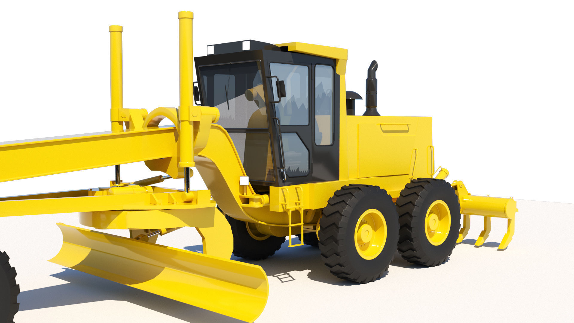 Motor Grader 3D model 3D model | CGTrader