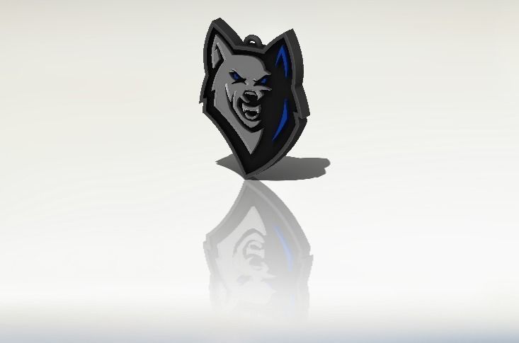 Cool Fox Keychain 3D model 3D printable | CGTrader