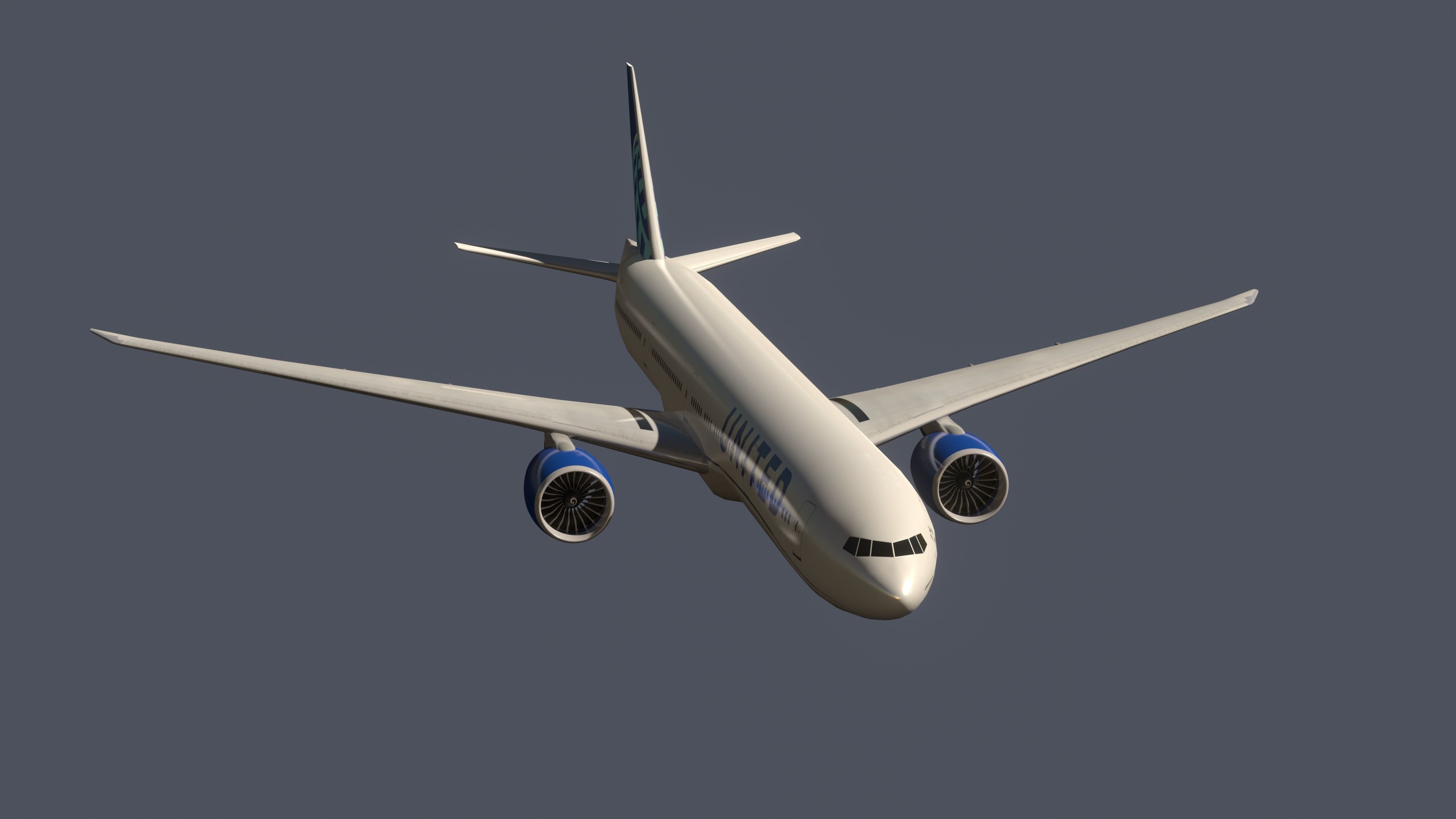 United Boeing 777-300ER 3D model | CGTrader