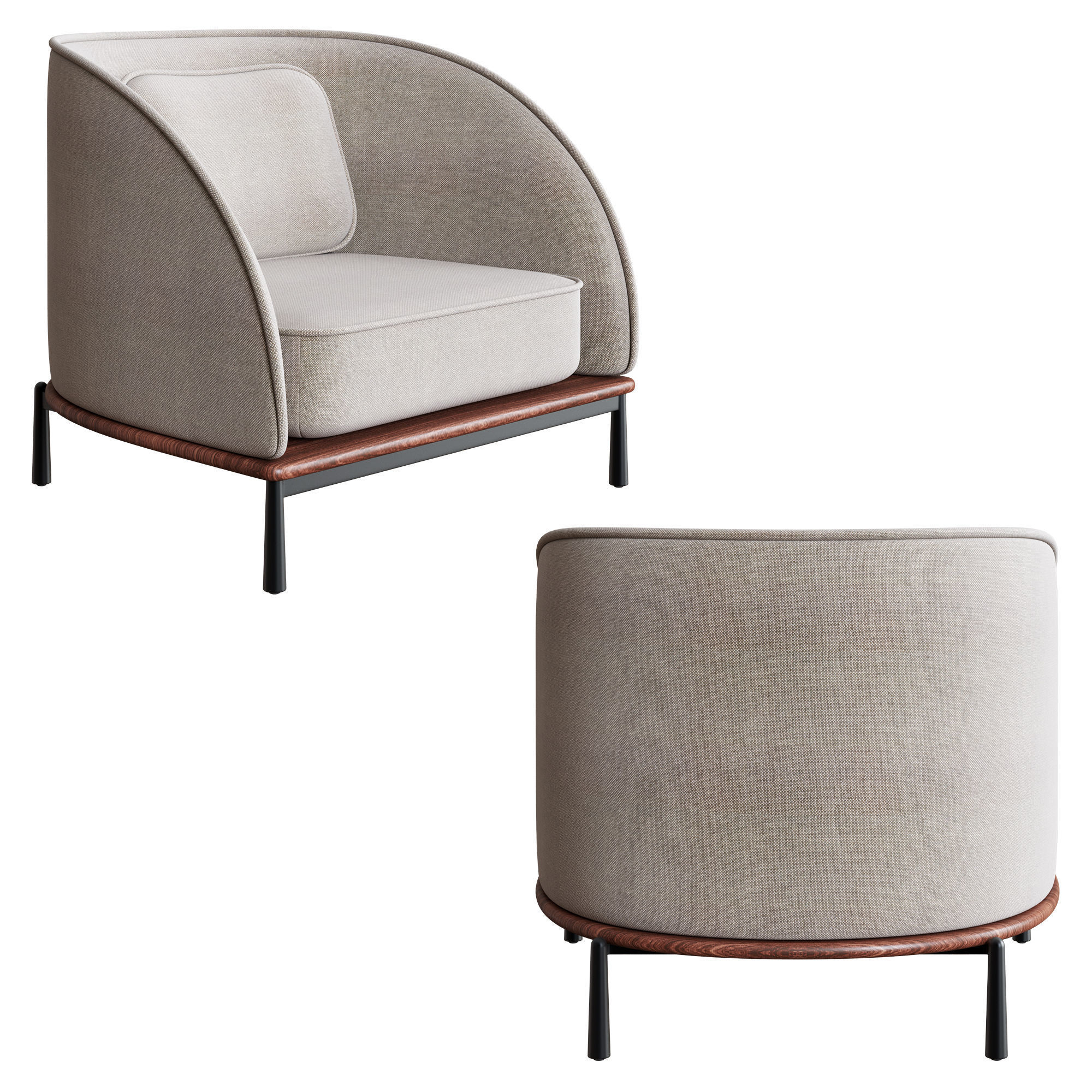 Stellar Works - Arc Highback Chair and Arc Lounge Chair 3D model | CGTrader